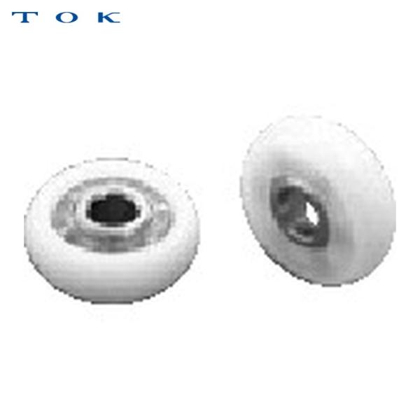 TOK 樹脂ベアリング|特長:プラスチックを使用することで、搬送物を傷つけづらいです。 プラスチックの自己潤滑性により、グリス切れが発生してもすぐには破損しづらいです。