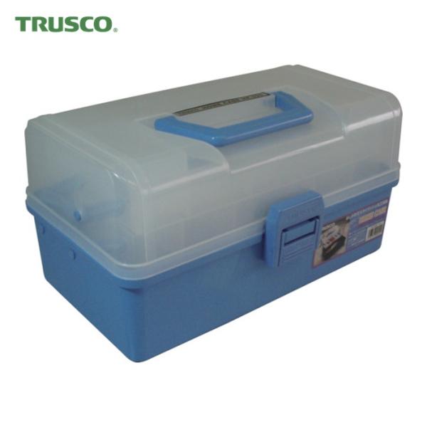 TRUSCO 樹脂製工具箱|特長:上部が半透明なので外から内部を確認できます。 工具部品の収納や小物入れ、救急箱など様々な用途に使えます。
