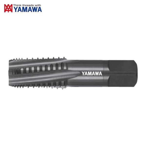 ヤマワ 管用タップ(PTねじ)|特長:粘い材料向けのガスタップです。 左スパイラル溝角度は8°です。