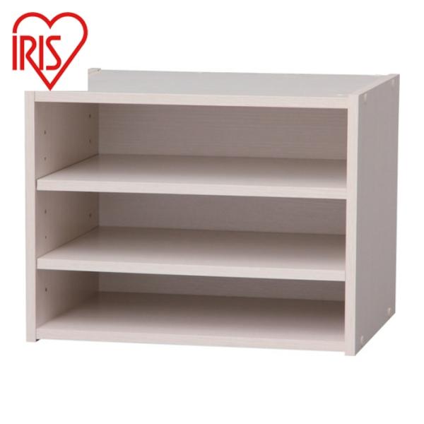 IRIS カラーボックス|特長:A4サイズが横置きでき、書類の整理に便利な棚付のスタックボックスです。