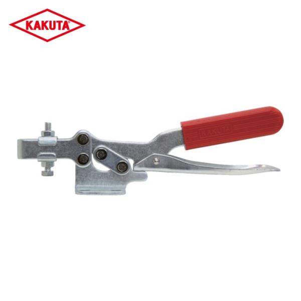 角田 トグルクランプ(下方押え型)|特長:開放レバー付です。 締圧力と大きさのバランスがとれたクランプです。