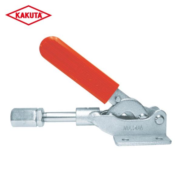 角田 トグルクランプ(横押型)|特長:シャフトの先端はおねじになっており、高ナットが付属しています。