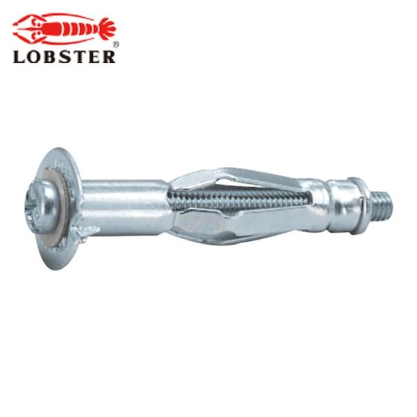 エビ 中空壁用アンカー|特長:ねじや釘の使えない新建材、石こうボードにも裏板、胴ぶちなしで器具の取り付けができます。