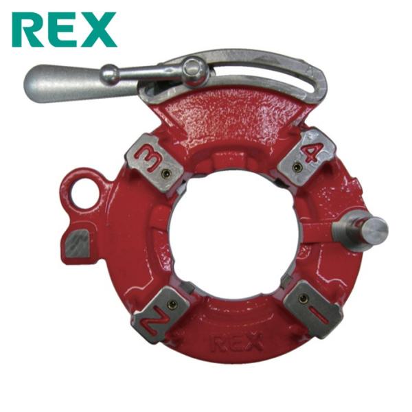 REX ダイヘッド|特長:ねじ切り機用の刃を組み込むことにより、規定の管用テーパーおねじを加工する装置です。