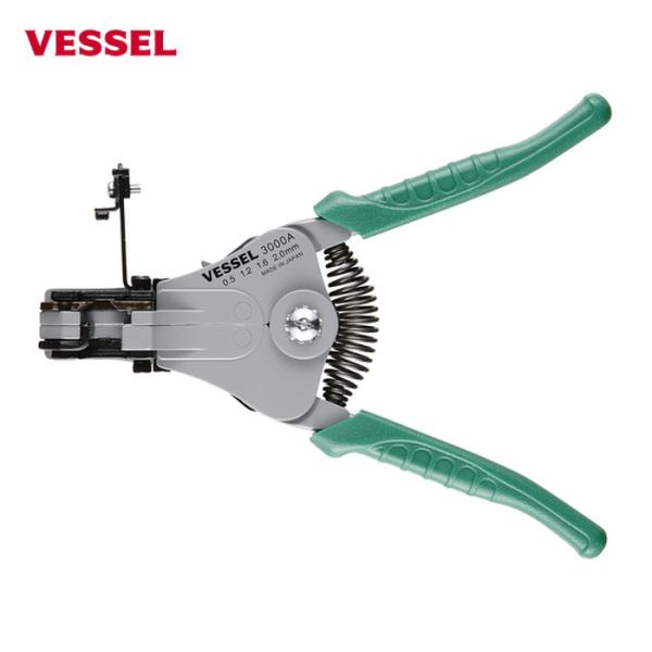 VESSEL ワイヤストリッパー|特長:線を傷めずワンタッチで被覆をはぎ取ることができ、便利で能率的です。 1回の操作で完璧にすばやく被覆をはぎとることができます。 テレビ、ラジオ、その他の電気器具、電気工事、自動車の電気回路、電信電話機の...