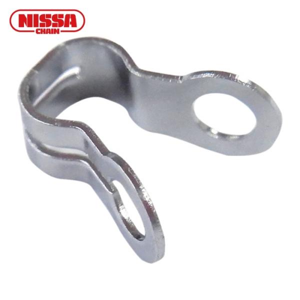 ニッサチェイン チェーン用パーツ|特長:ボールチェインの連結金具です。 ボールチェーンに取付けた後、ビス止めが行えます。