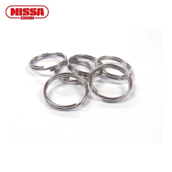 ニッサチェイン チェーン用パーツ|特長:Wリングに強度と美しさを加えたリングです。 水回りに最適なステンレス製です。