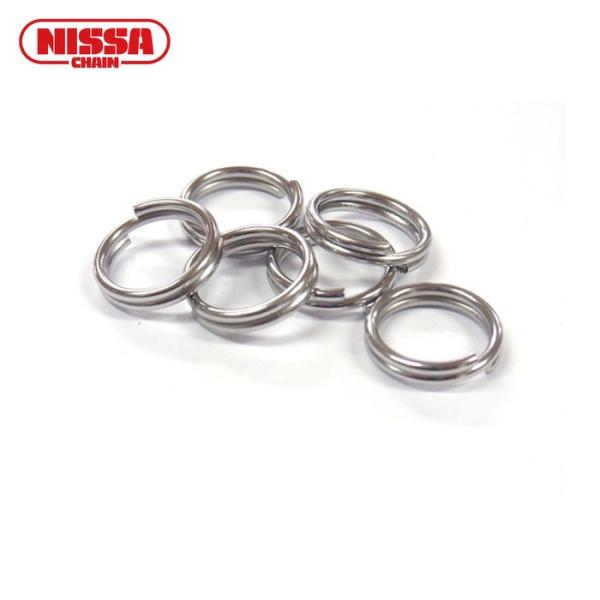 ニッサチェイン チェーン用パーツ|特長:ベーシックなWリング、容易に取り外しが行えます。 水回りに最適なステンレス製です。