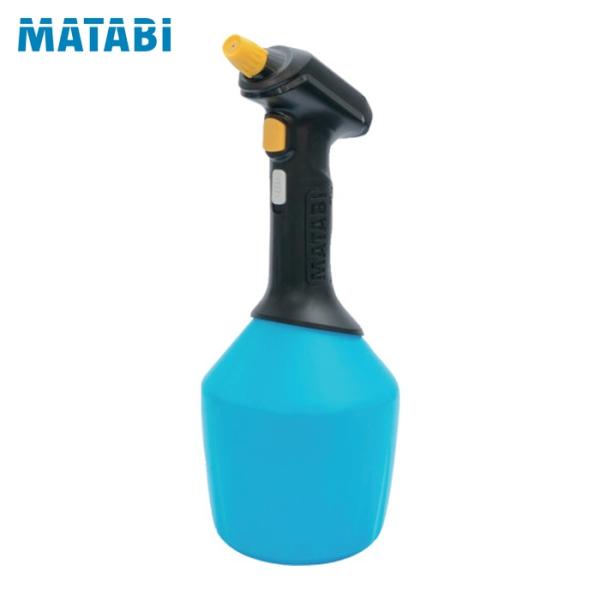 MATABi 蓄圧式スプレー容器|特長:電動式なのでポンピングが不要で楽に噴霧が出来ます。 タンクは半透明なので液体の残量を確認できます。 霧状からジェット状に調整可能です。