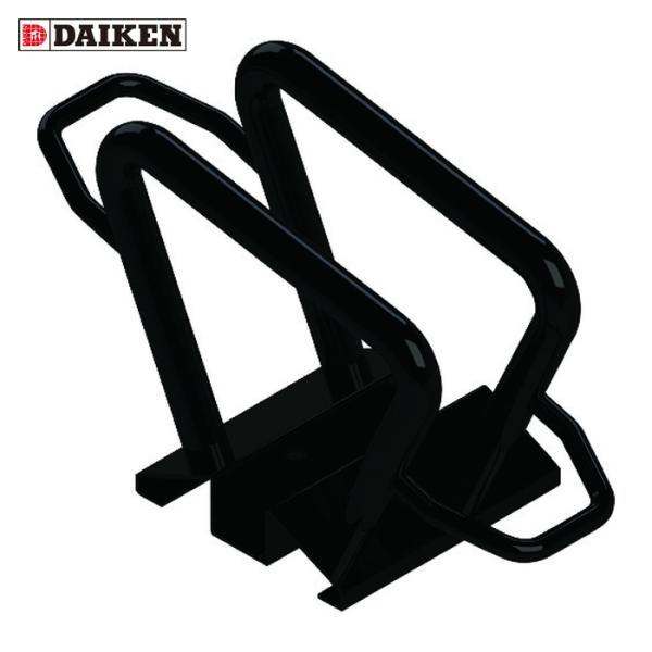 DAIKEN 自転車スタンド|特長:土台を使用しない独立タイプなので、施工場所を問わず設置可能です。 さりげなく空間になじむ、コンパクトで丸みのあるデザインです。