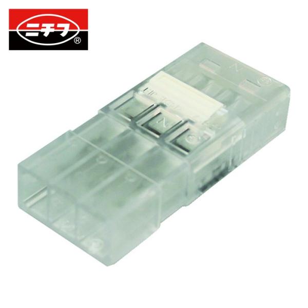 ニチフ 配線接続用コネクタ|特長:電気用品安全法によるジョイントボックスとみなされています。 省スペースで接続可能なプラグジョイントコネクタのミニタイプです。 電線のロック解除レバーにより電線を外しコネクタの再利用ができます。