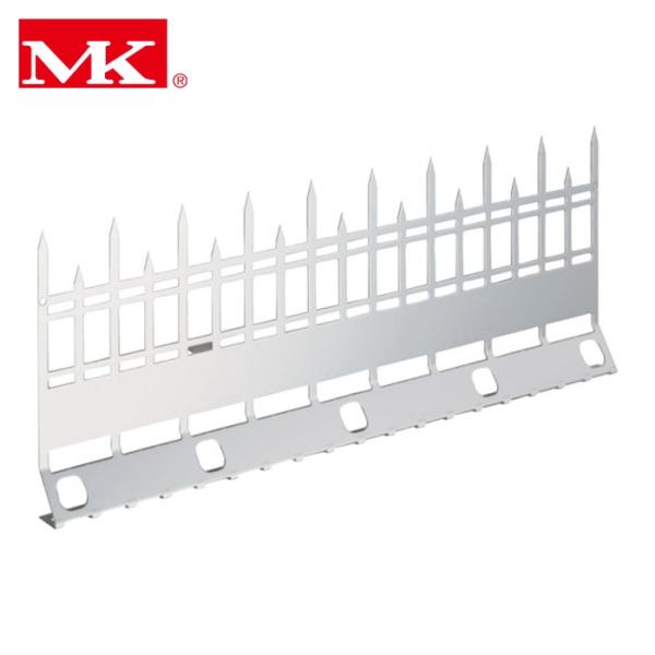 MK 有刺鉄線|特長:防犯に最適です。 スマートなデザインで取り付け易く、狭い場所にも設置可能です。 商品後方からだけでなく、商品正面からの取り付けも可能です。