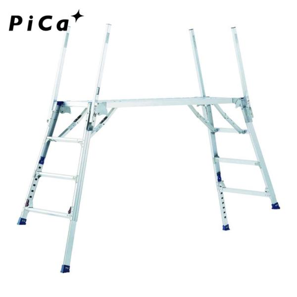 ・現場のニーズに対応した500mm幅のアルミ製足場台です。・開き止めユニットにロック機構を装備しました。・仮設工業会認定合格品のタフな業務用足場台です。・最大使用質量(kg):150・天板高さ(m):0.96~1.30・天板寸法(mm):5...