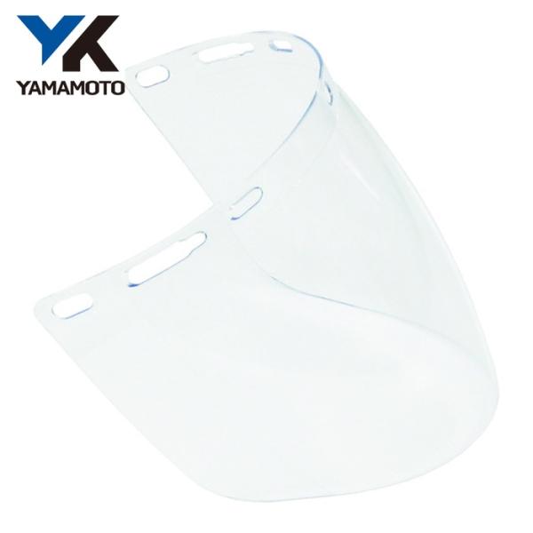 YAMAMOTO 防災面|特長:ホルダー部を組み合わせるシステム防災面のハードコートレンズ(傷付防止加工)です。 ホルダー部のYFH・20、YFH・50に組合せが可能です。