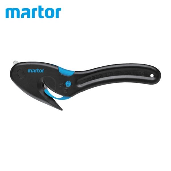 martor 特殊用途カッター|特長:刃はシールドされており指が入る隙間がないため安全です。 刃がシールドされているので開梱時に中身を傷つけにくいです。 尖ったノーズ部分で袋やフィルムに穴を開けられます。