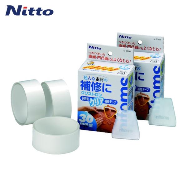 ニトムズ 補修テープ|特長:透明タイプなので目立ちにくいです。 破れにくく、耐久性、耐候性に優れています。 水に強く柔軟で高密度です。