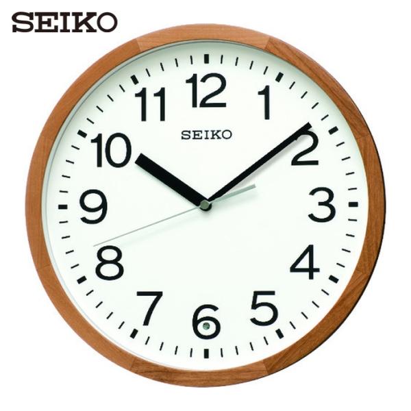 SEIKO 時計(アナログ表示)|特長:天然木を使用したシンプルな電波時計です。 スイープ秒針、おやすみ秒針、電池切れ予告機能付きです。