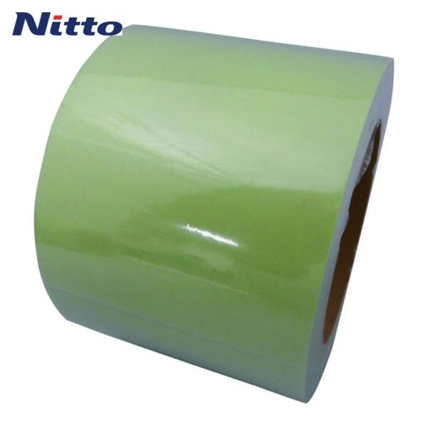 日東エルマテ 表面保護テープ|特長:壁や床に貼ってあるテープやステッカーの保護に最適です。 蓄光テープやラインテープの上から貼ってもほとんど輝度は落ちません。