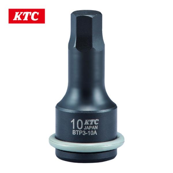 KTC インパクト用ヘキサゴンソケット|特長:先端六角部の長さを短くし、ねじれ剛性を高めた先端形状を採用しています。 AMBACシステム採用で、使用時のピンの飛び出しを防止します。 新型リングの採用により、ピン・リングの装着も簡単です。