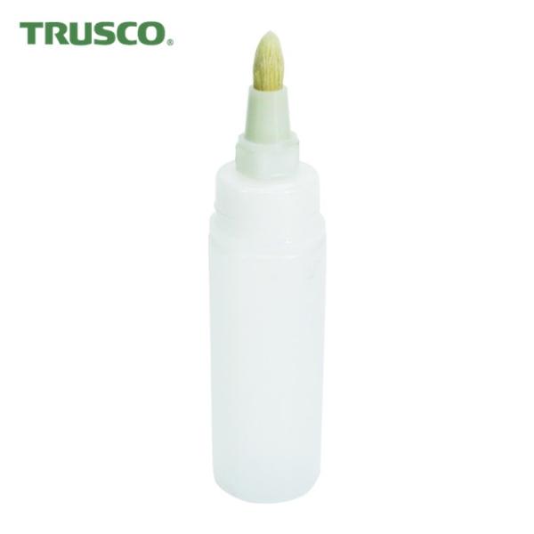 TRUSCO 水性用刷毛|特長:容器に塗料や接着剤を入れて、そのまま塗れる刷毛です。 容器には内蓋が付いているので、持ち運びに便利です。 容器には100ccまで塗料を入れることができます。