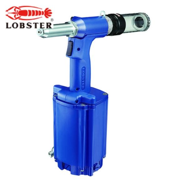 エビ エアリベッター|特長:本体に樹脂を使用した軽量タイプです。 空気圧でリベットをノーズピースに吸引保持し、切断されたシャフトは、タンクユニットなどの使用により強制的に集まります(吸引排出装置付タイプ)。