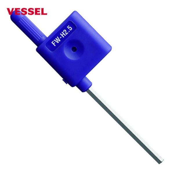 VESSEL 六角棒ドライバー|特長:フラッグハンドルドライバーです。 クランプネジの締め付けトルクに合わせたハンドルサイズ設計です。 早回し時には細径部を使用すると便利です。