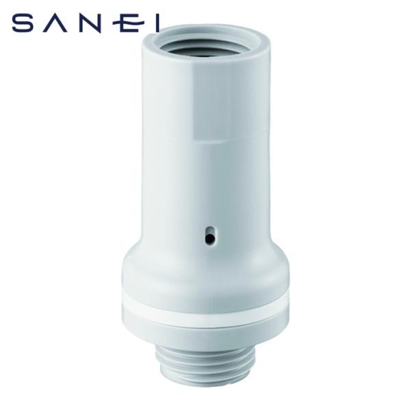 SANEI 水道配管用品|特長:水圧を軽減し、高水圧によるシャワーやホースの破損を防止します。 混合栓のメーカーにより、そのまま取り付けられない場合があります。 (ネジサイズ:G1/2)。
