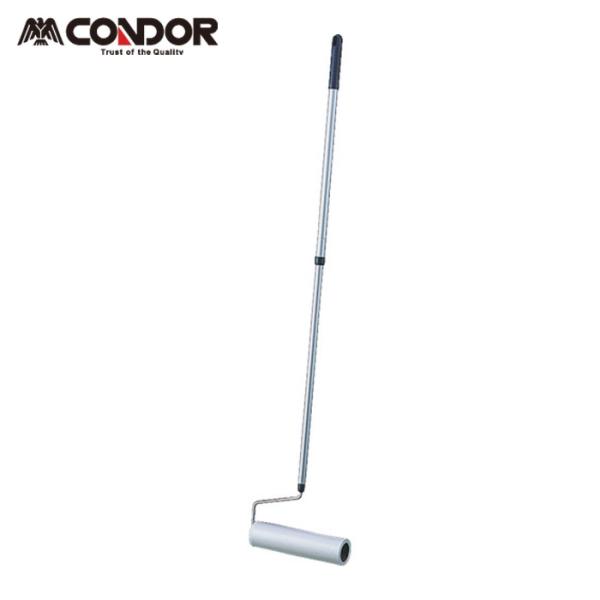 コンドル 粘着ローラークリーナー|特長:転がすだけで糸くずなどがよく取れます。 粘着加工紙15m付です。 本体にテープ1本付です。