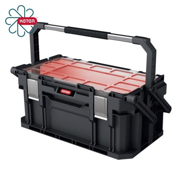 KETER システムボックス|特長:ローリングシステムに連結させて使用可能です。 単品でも使用可能です。 中段工具箱17205288の代わりに使用可能です。