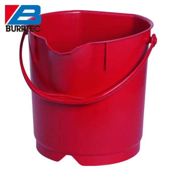 BURRTEC バケツ(HACCP対応)|特長:移し替えの際に逆さにしやすい、底面持ち手付のバケツです。 側面にフラットな部分があることで、持ち運ぶ際に身体につけて運ぶことができる。 注ぎ口に細かい切れ目が付いていることにより、意図した方向...