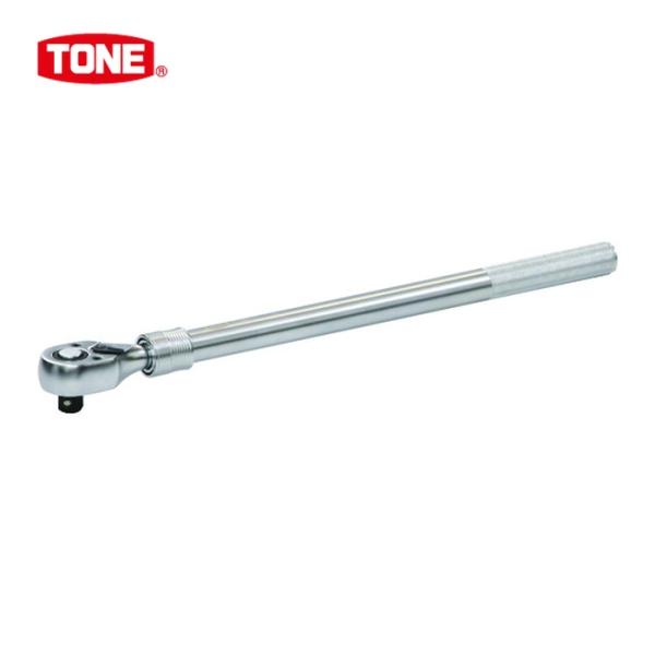 TONE ラチェットハンドル|特長:長さを6段階調整可能です。 通常時はコンパクトサイズで大きなトルクが必要な時は伸ばして使用可能です。