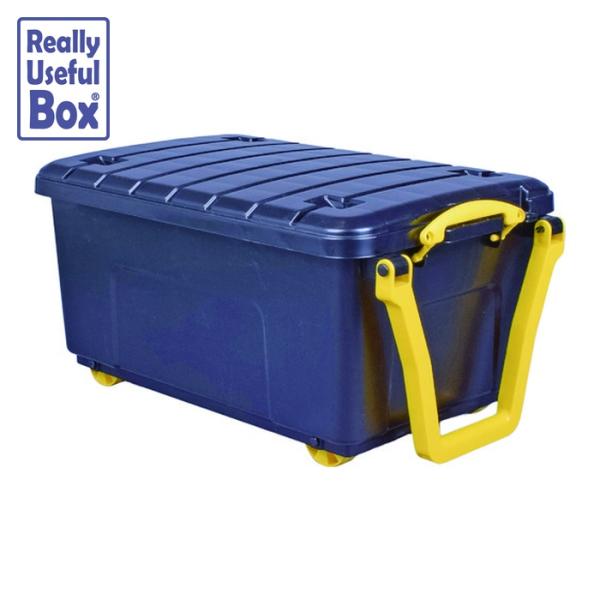 RUP ボックス型コンテナ|特長:非常に頑丈で壊れにくいイギリス製のキャスター付コンテナです。 ロック機構を備えたハンドルと移動に便利なロングハンドル付です。 フタをした状態で完璧なスタッキング(積み上げ)が可能です。