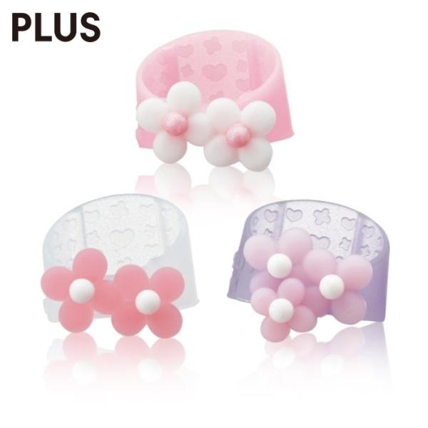 PLUS 事務用指サック|特長:かわいいだけでなく、「メクリッコ カラータイプ」と同じく摩擦抵抗が高い素材を使用し、しっかりめくれる実用性をそなえています。 指の形に合わせた新楕円形状です。