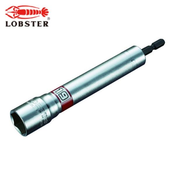 エビ ソケットビット(電動工具用)|特長:ボルト・ナットの角を確実にとらえ、面接触で角を傷めません。 電ドルソケットの基本形状です。 深穴式になっており、雄ねじの飛び出しが長い場合でも使用可能です。