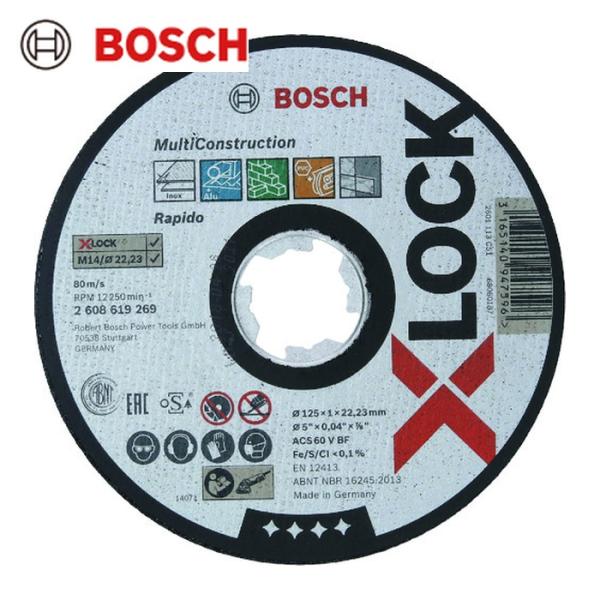 ・幅広い材料の切断作業に使えます。・ボッシュ新・砥石交換システム「X-LOCK」対応です。・鉄、非鉄金属、石材、陶器タイル、プラスチック、等に。・外径(mm):125・刃厚(mm):1.0・穴径(mm):22.23・砥材:AC・粒度(#):...