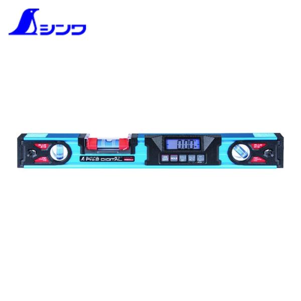 シンワ デジタル水平器|特長:0°、90°付近になると傾きによって3段階に鳴り方が変化するブザー機能付です。 水平気泡管を保護するカバー付で、カバーは汚れた時に取り外し水洗いできます。 (気泡管は防水性能はありません)・気泡管に基準線があり...