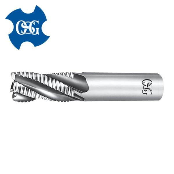 OSG ハイスラフィングエンドミル|特長:重切削ラフィングエンドミルのショート刃シリーズです。