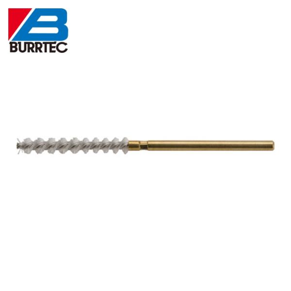 BURRTEC コンデンサーブラシ|特長:最小径1mmから12mmまでの広範囲に対応可能・軸がついておるため自動化に対応可能・4種類の材質であらゆるワークに対応・規格品のため短納期。