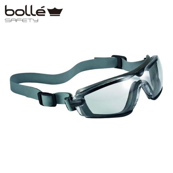 bolle セーフティーゴーグル(通気孔付タイプ)|特長:超軽量コンパクトゴーグルです。 ラバー素材のフレームが顔に密着します。 EN166規格のオプションN、Kに合格した、防曇・耐傷性に優れたコーティングです。