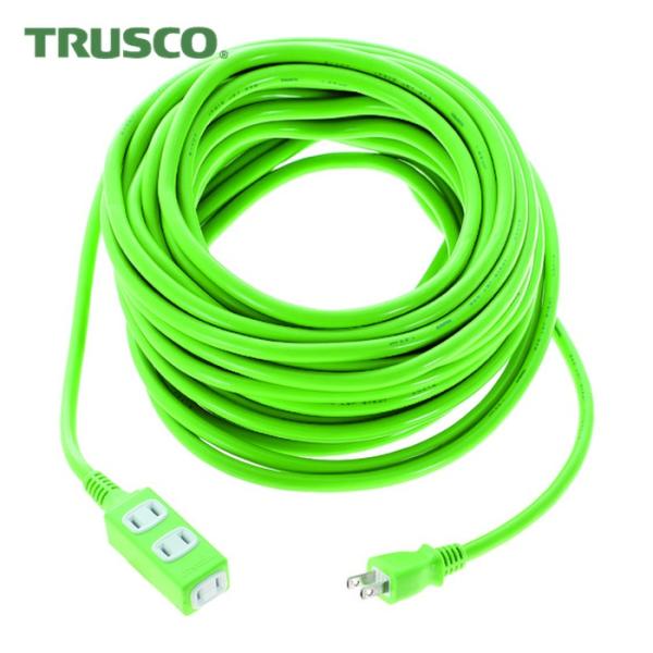 TRUSCO 延長コード|特長:ソフトコードなので、冬場でもコードが固くなりません。 最大合計1500Wまで使用可能です。 トラッキング防止のため、プラグには中駒(メラミンフェノール樹脂)を使用しています。