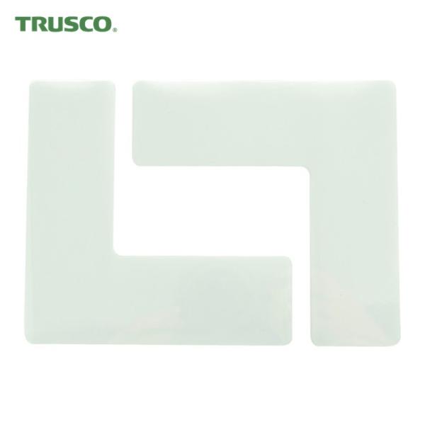TRUSCO ラインテープ|特長:必要数分を購入可能にした1シート入りの商品です。 丈夫なフィルムと強力な粘着剤で破れや剥がれが少なく、取り換えの際には剥がしやすいテープです。 フォークリフトやパレットの擦れによる破れやはがれをコーナー表示...