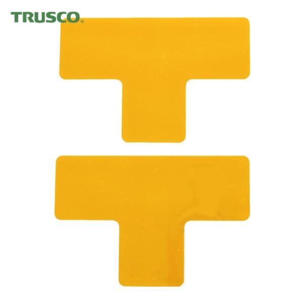 TRUSCO ラインテープ|特長:必要数分を購入可能にした1シート入りの商品です。 丈夫なフィルムと強力な粘着剤で破れや剥がれが少なく、取り換えの際には剥がしやすいテープです。 フォークリフトやパレットの擦れによる破れやはがれをコーナー表示...