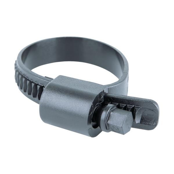 HCL ホースバンド|特長:特殊な折り目をつけたケーブルは、真円に近い形で締付けられるので漏れの心配が少ないです。 水中、海中でも使用でき、高い耐侯性があります。 (ナイロン12のみ)。