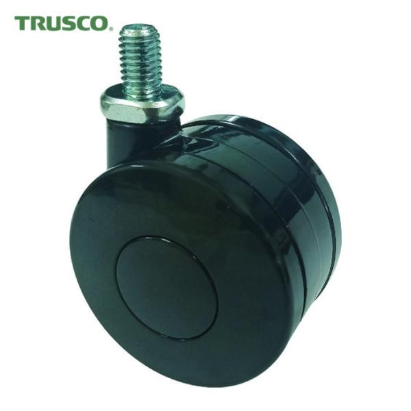 TRUSCO ねじ込み式双輪キャスター(ナイロン車)|特長:双輪キャスターならではの安定感と旋回性能に優れています。 RoHS2指令適合製品です。 小型双輪キャスターの中でもっとも汎用性のある製品です。