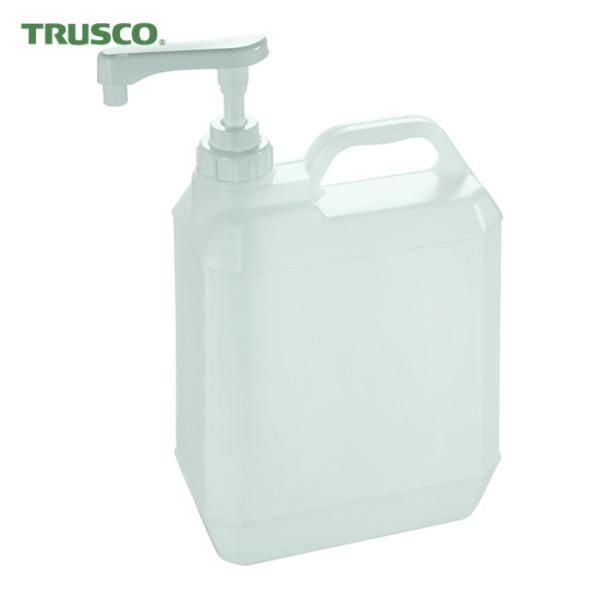 TRUSCO ポリタンク|特長:ワンプッシュで定量30mlが出ますので都度計測が不要で便利です。