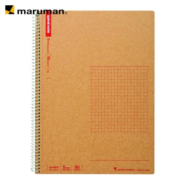 maruman ノート|特長:実用性、デザイン性に優れた表紙、書き味の良い本文紙、安全なコイルループ、高精度の切り取りミシン目など、マルマンの持つ製造技術を活かした、繰り返し使いたくなる新しい定番ノートです。 用紙は書き味を追求したマルマン...