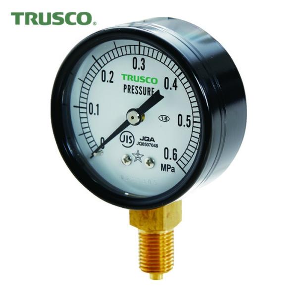 TRUSCO 汎用圧力計|特長:ケースおよびカバーは電着塗装で耐食性に優れています。 圧力計の3大流体(エア・油・水)のどれにでも使用できます。 JIS B 7505・1規格品です。