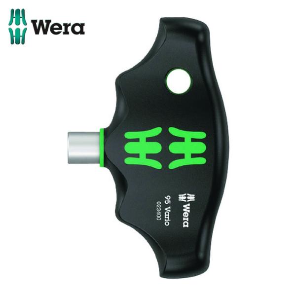 Wera 差替式ドライバー|特長:人間工学に基づいた手の平に合わせたT型フリップです。 カラーコードで使いたいサイズと先端形状が見つかりやすいです。 吊下げ用の穴付きです。