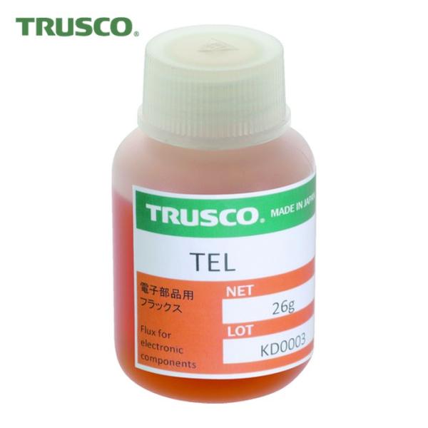 TRUSCO フラックス|特長:電子部品のはんだ付けに最適です。 信頼性の高いフラックスで、使用後は洗浄不要です。 鉛フリー・鉛入りのはんだ付けに使用可能です。
