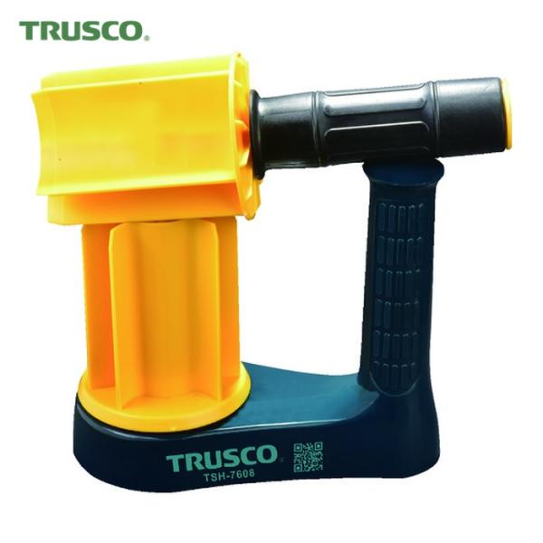 TRUSCO ストレッチフィルムホルダー|特長:セットでも、ハンドル一方のみでも使用可能です。 ブレーキ機能付きで、グリップを押すことでブレーキがかけられます。 500g未満の軽量で、使用感抜群です。